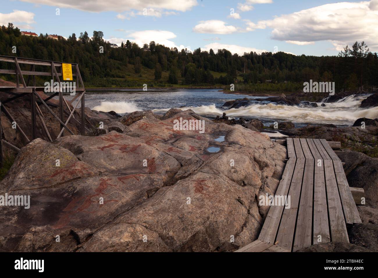 Up to 6,000-year-old red rock carvings in Näsåker. Sweden's largest ...