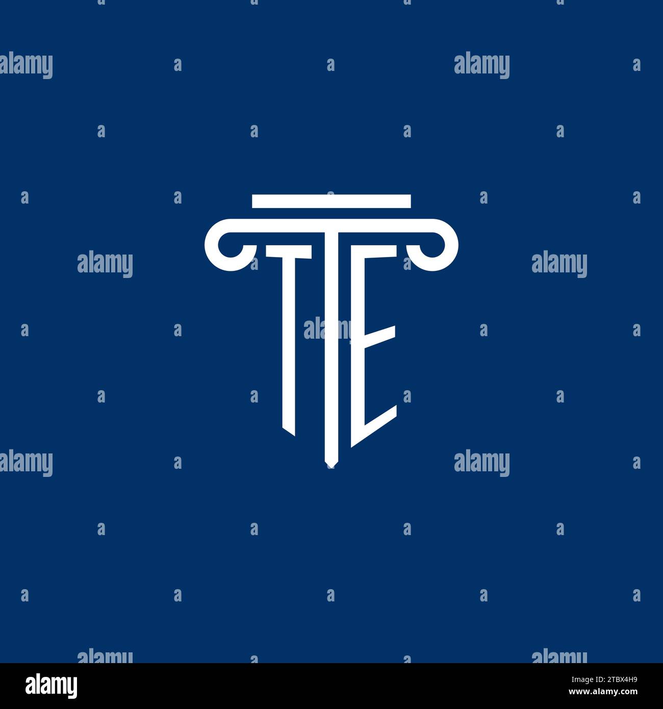 Initial te logo Stock Vector Images - Alamy