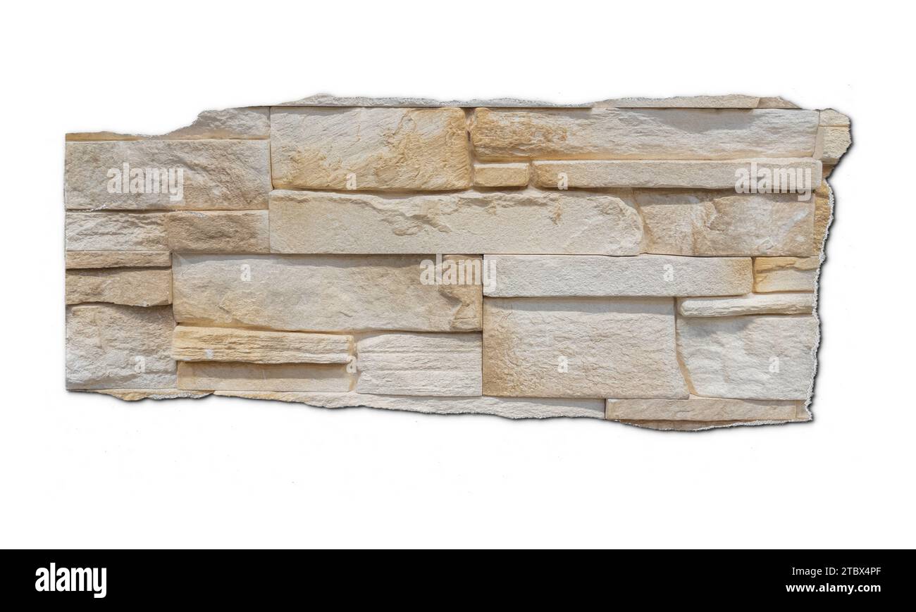 stone wall sample cutout background of square brick horizontal stones ...