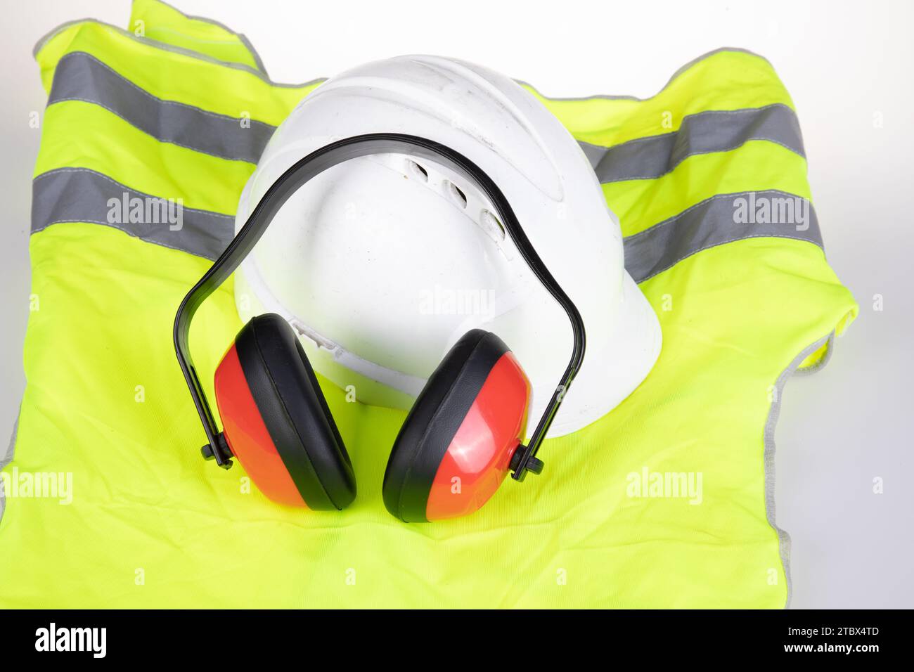 Safety workwear concept safety helmet hard hat for construction worker ...