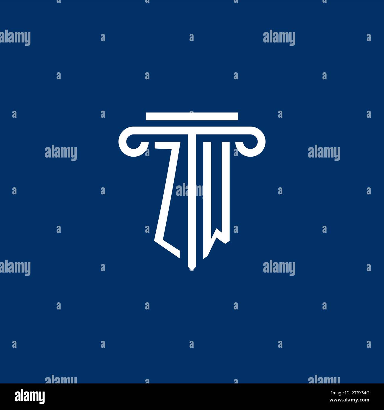 Initial zw logo hi-res stock photography and images - Alamy