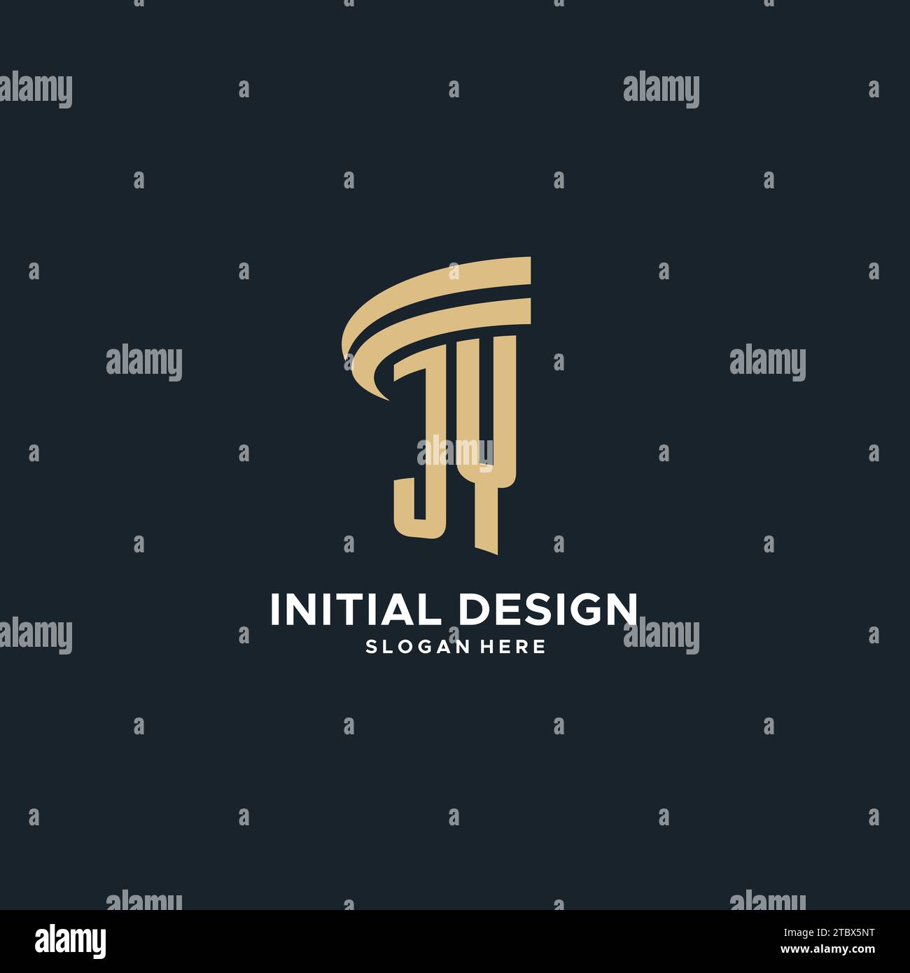 JY monogram with pillar icon design, luxury and modern legal logo ...
