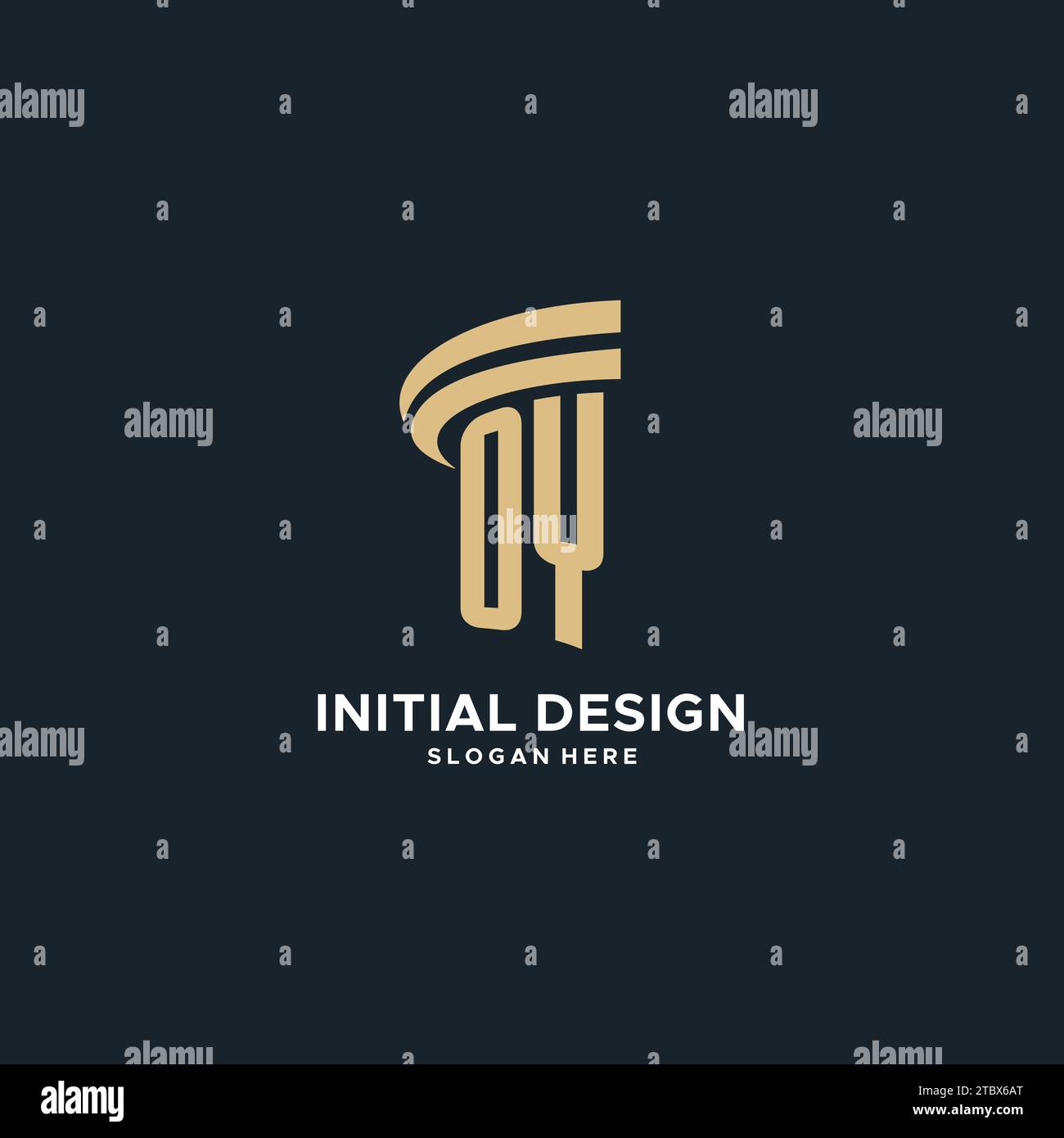 OY monogram with pillar icon design, luxury and modern legal logo ...