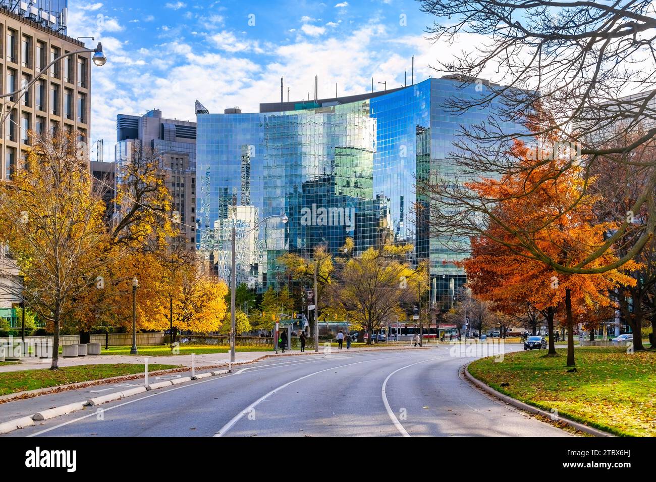 Toronto, Canada - Nov 18, 2023: Cityscape with modern buildings in the ...