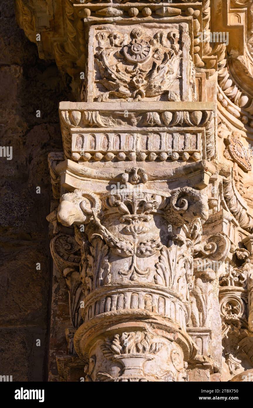 Inticate decoration made by craft artists in the architectural capital ...