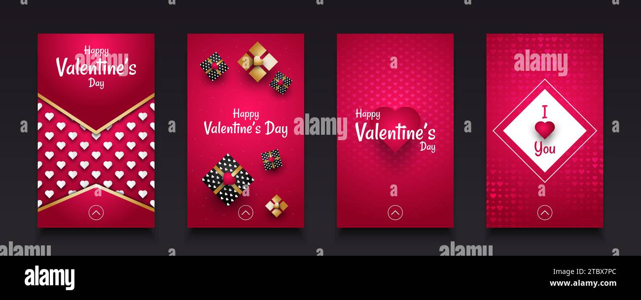 Valentines social post Stock Vector Images - Alamy
