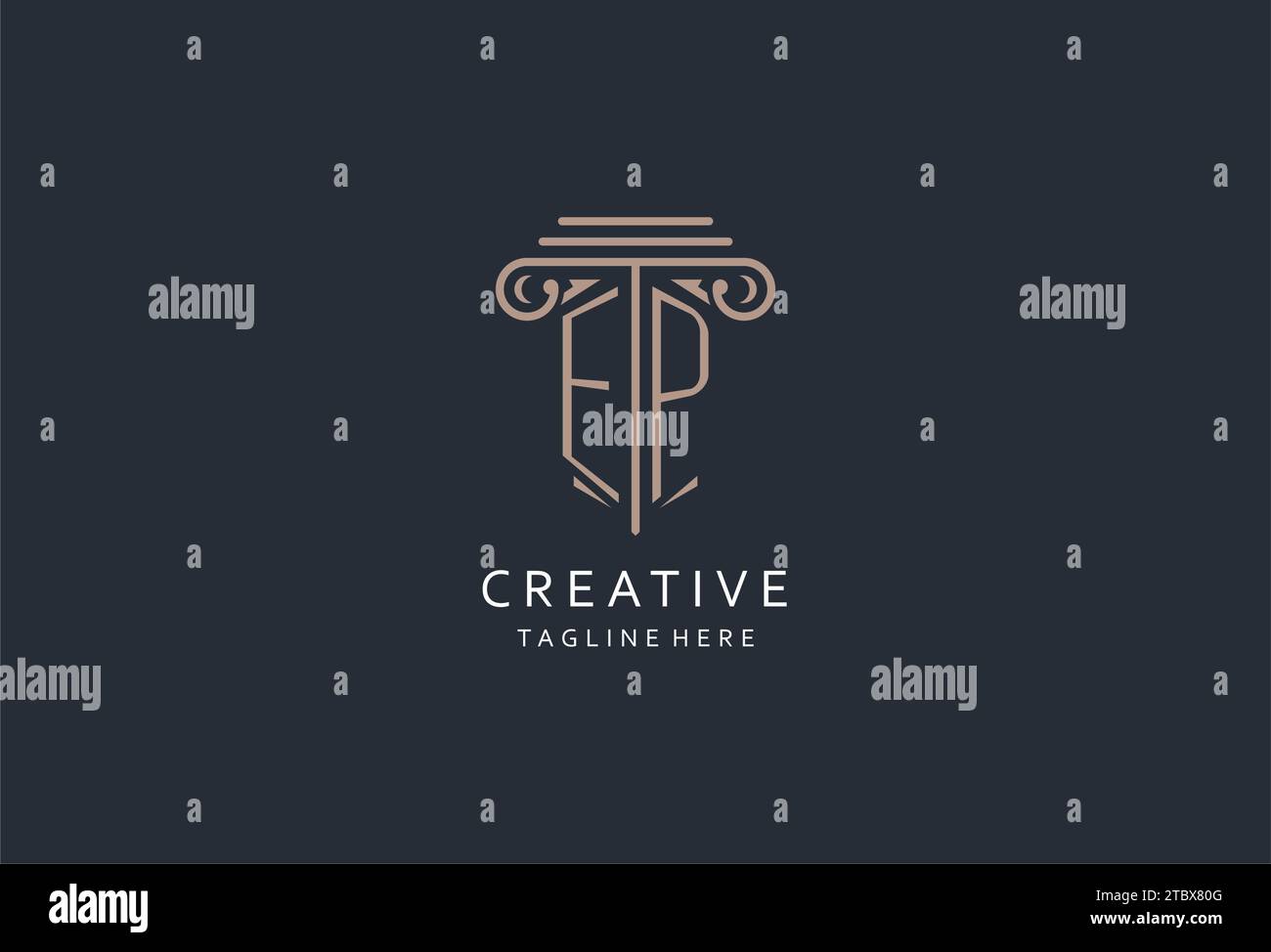 EP monogram logo with pillar shape icon, luxury and elegant design logo ... EP monogram logo with pillar shape icon, luxury and elegant design logo ...
