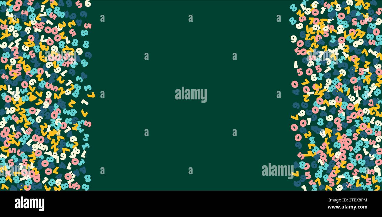 Falling pastel numbers. Math study concept with flying digits. Posh ...