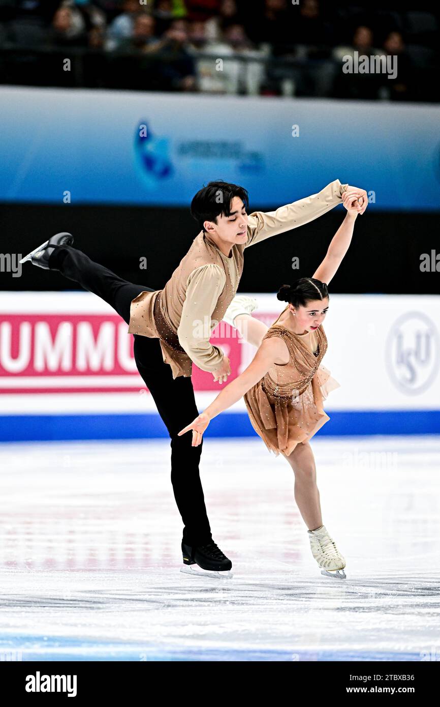 Beijing, China. 9th Dec 2023. Olivia FLORES & Luke WANG (USA), during ...