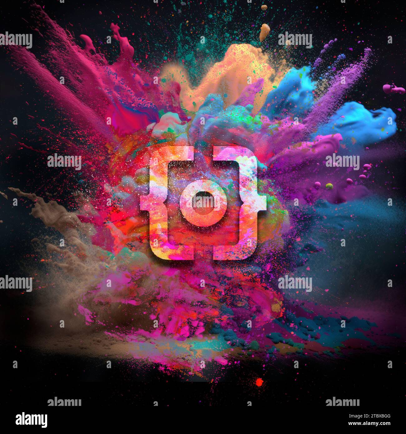 ordi cryptocurrency coin on colorful background; color art Stock Photo ...