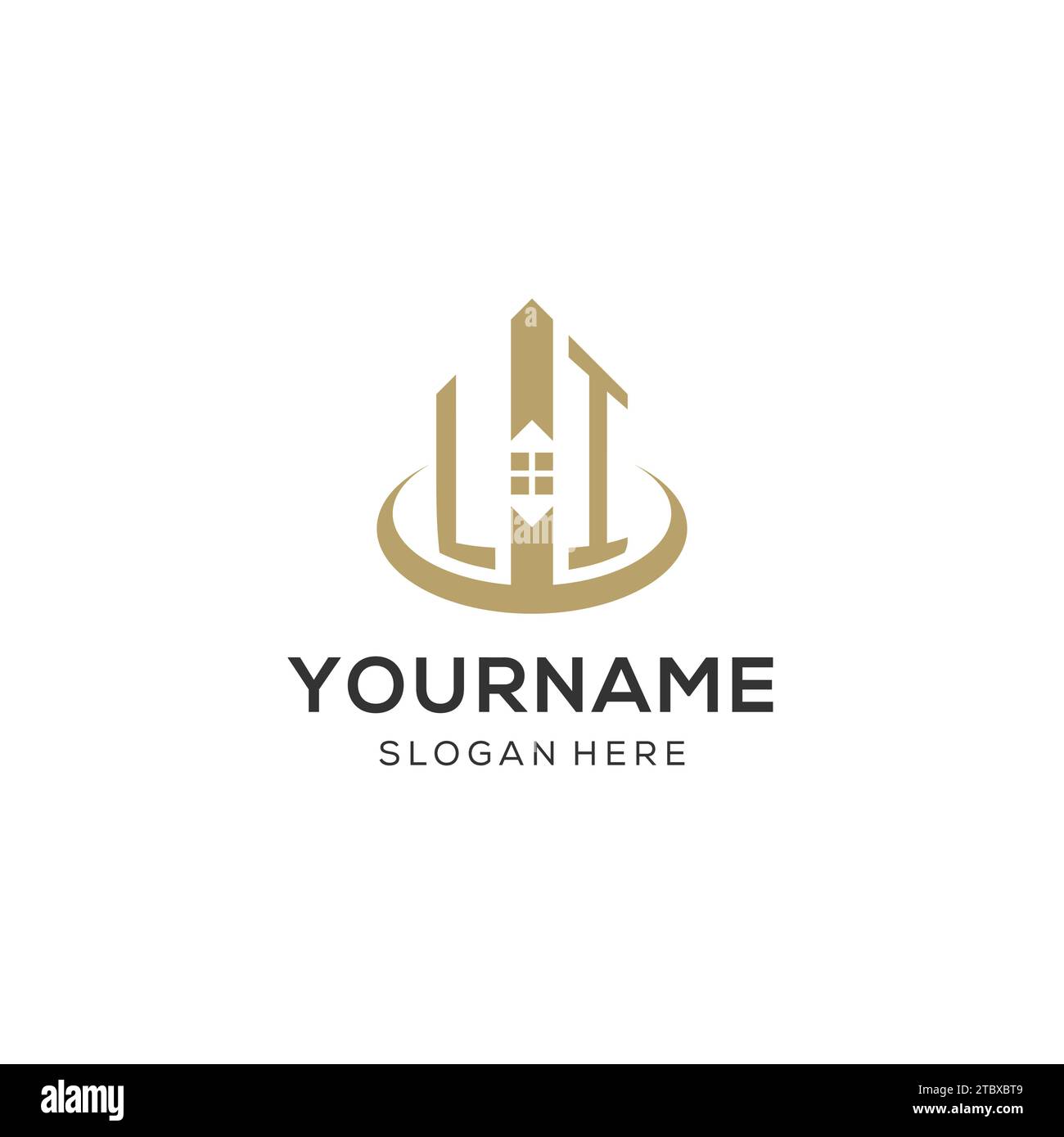 Initial LI logo with creative house icon, modern and professional real ...