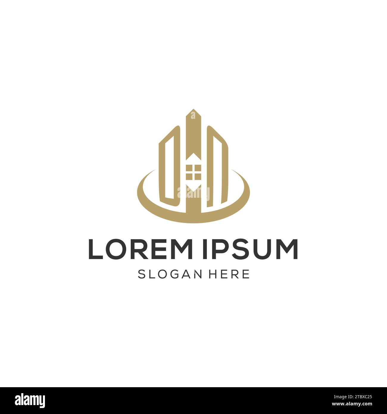 Initial DN logo with creative house icon, modern and professional real ...