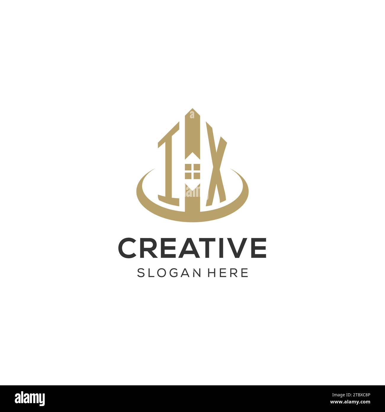 Initial IX logo with creative house icon, modern and professional real ...