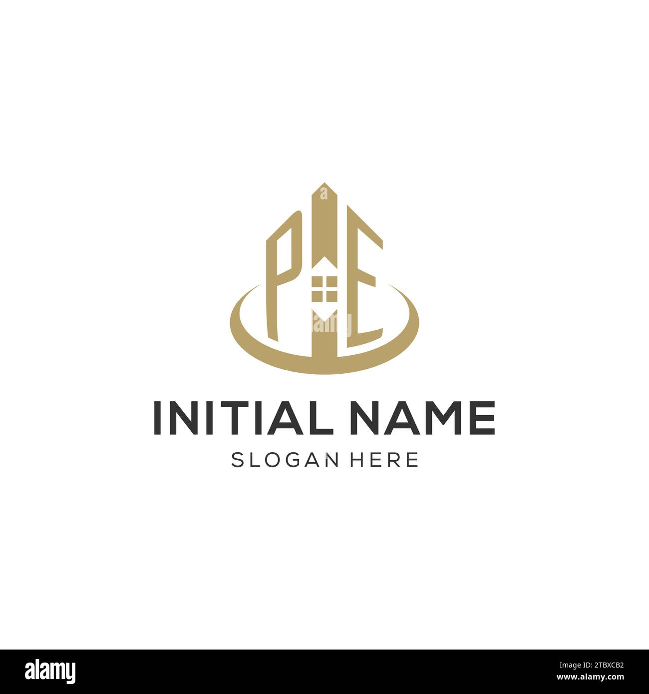 Pe real estate logo Stock Vector Images - Alamy