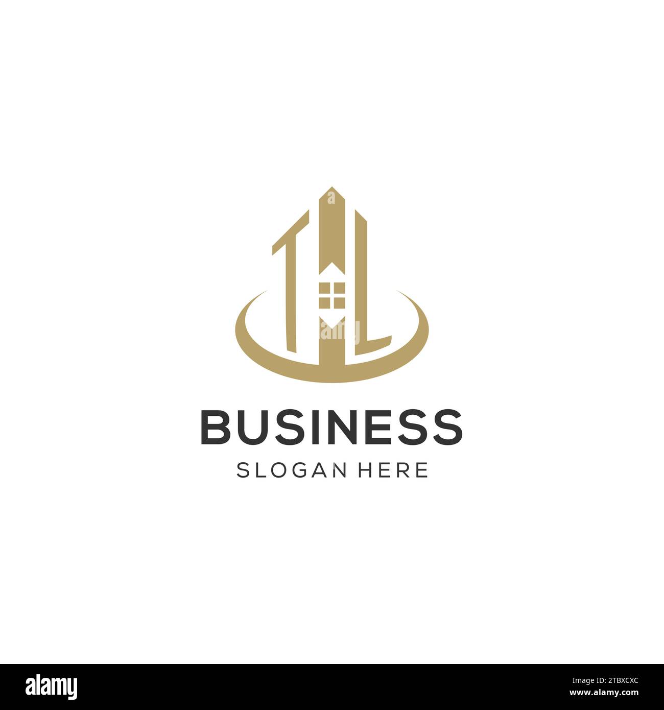 Initial TL logo with creative house icon, modern and professional real ...