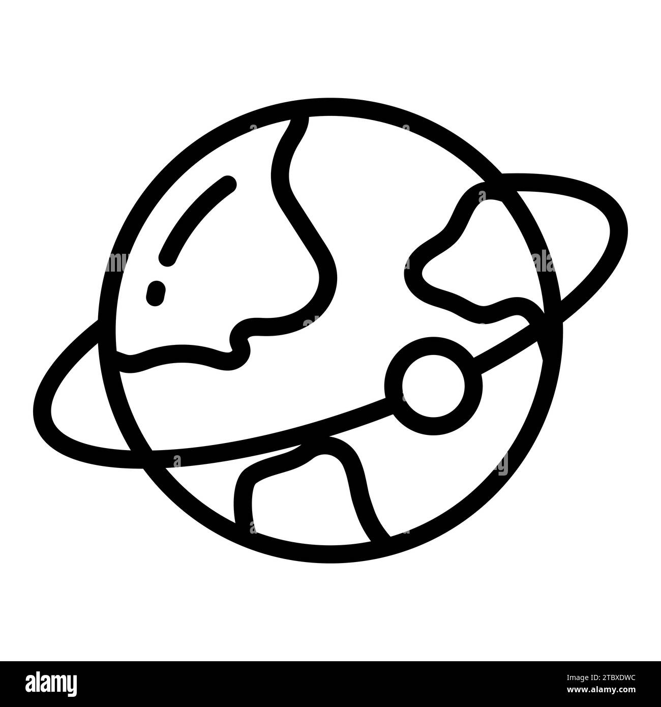 Global Network Vector Line Icon School And Education Icon Stock Vector