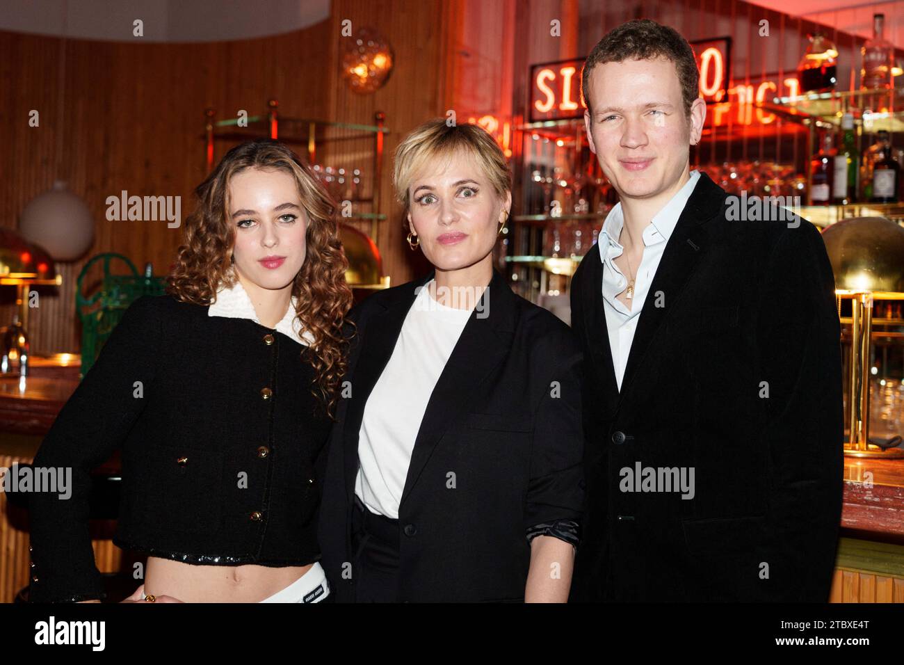 Paris, France. 08th Dec, 2023. Judith Godreche with her children Tess ...
