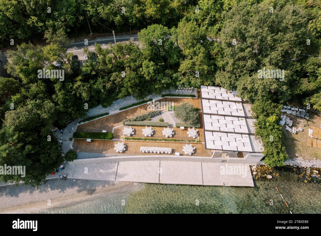 Aerial view banquet tables hi-res stock photography and images - Alamy