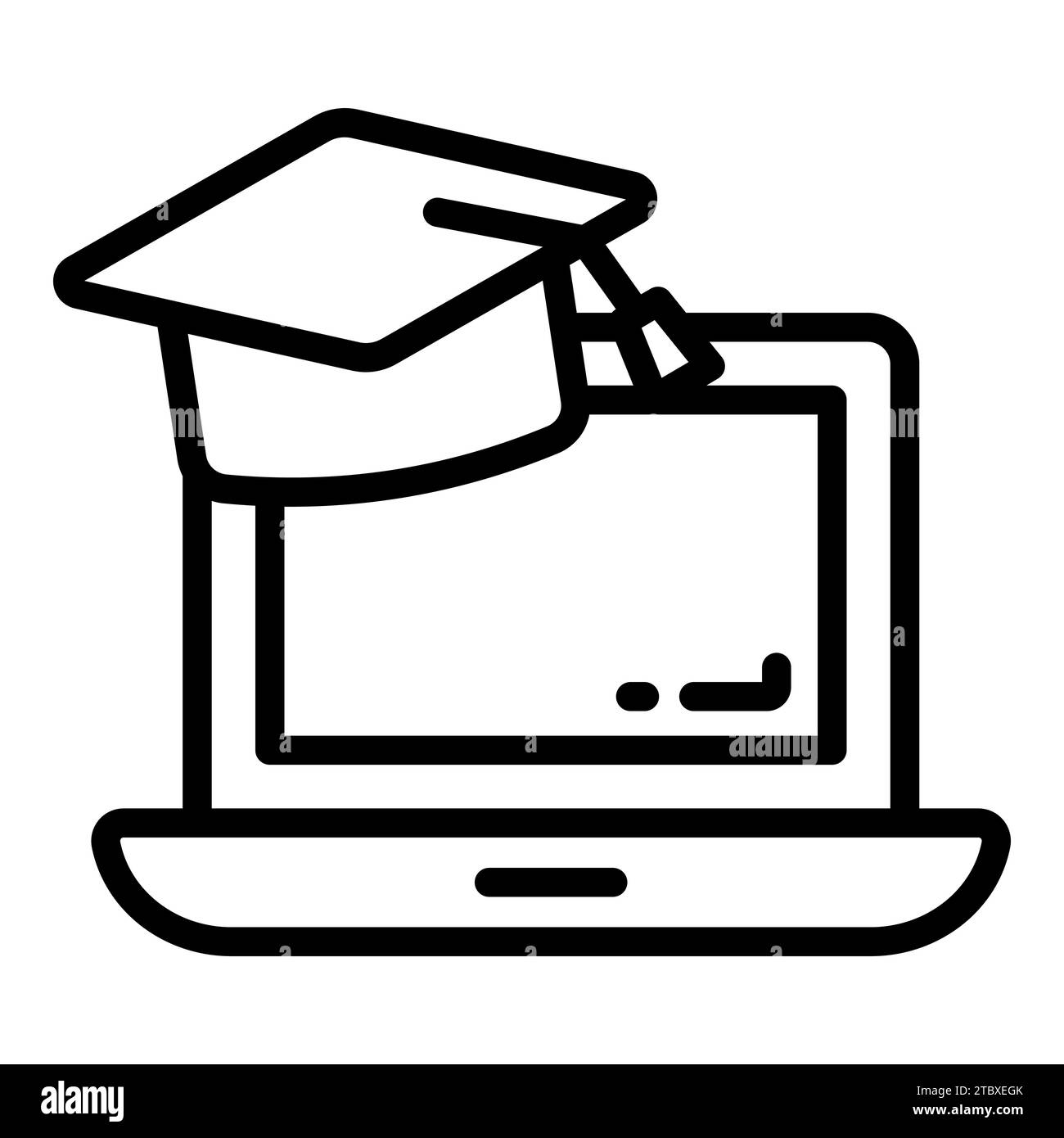 online education vector line icon, school and education icon Stock ...