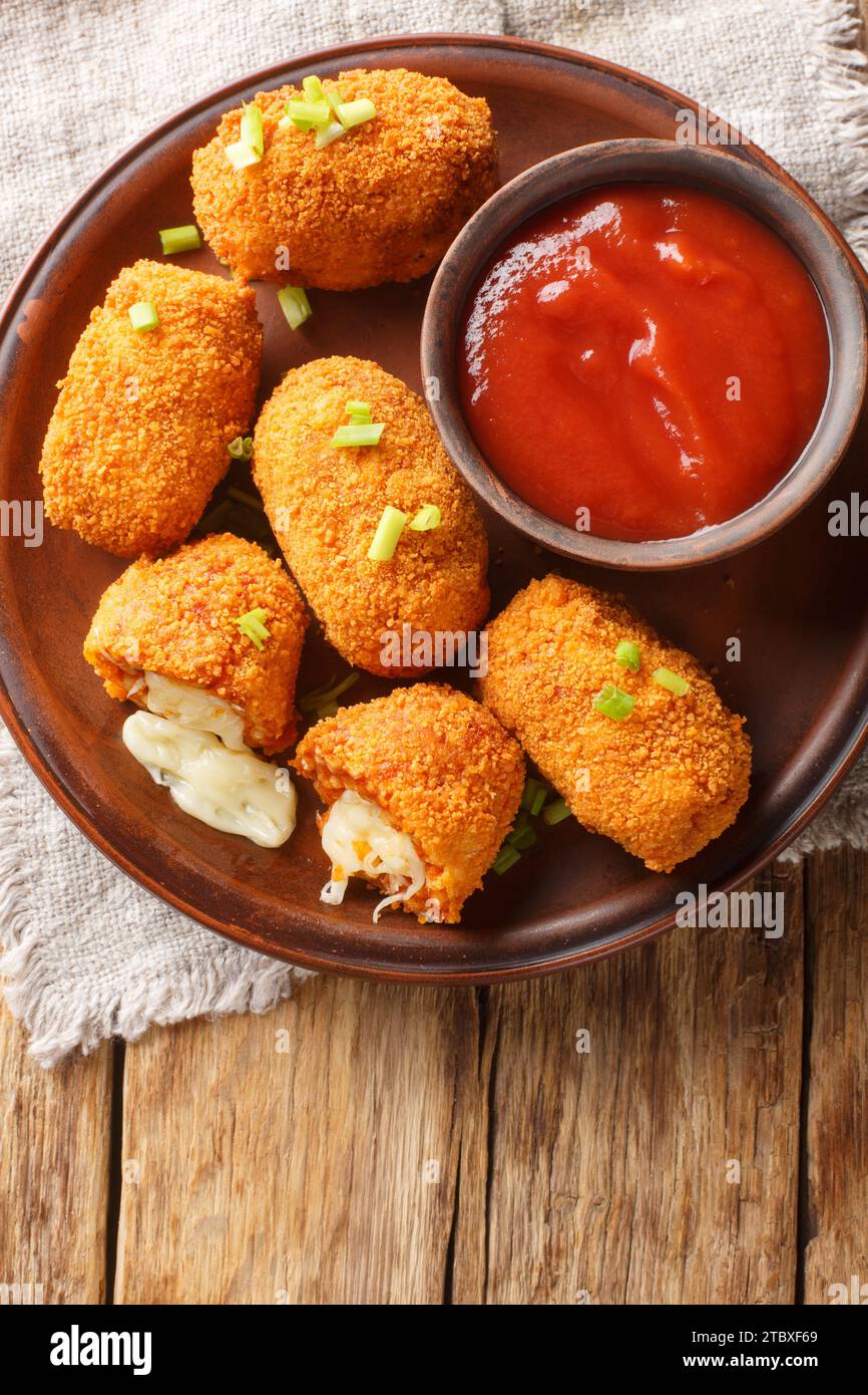 Suppli al telefono from Rome consists of deep-fried risotto rice with ...