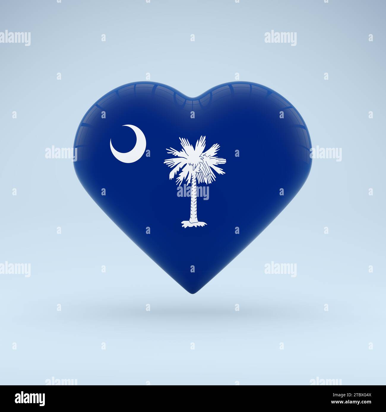 Love South Carolina state symbol. Heart flag icon Stock Photo - Alamy