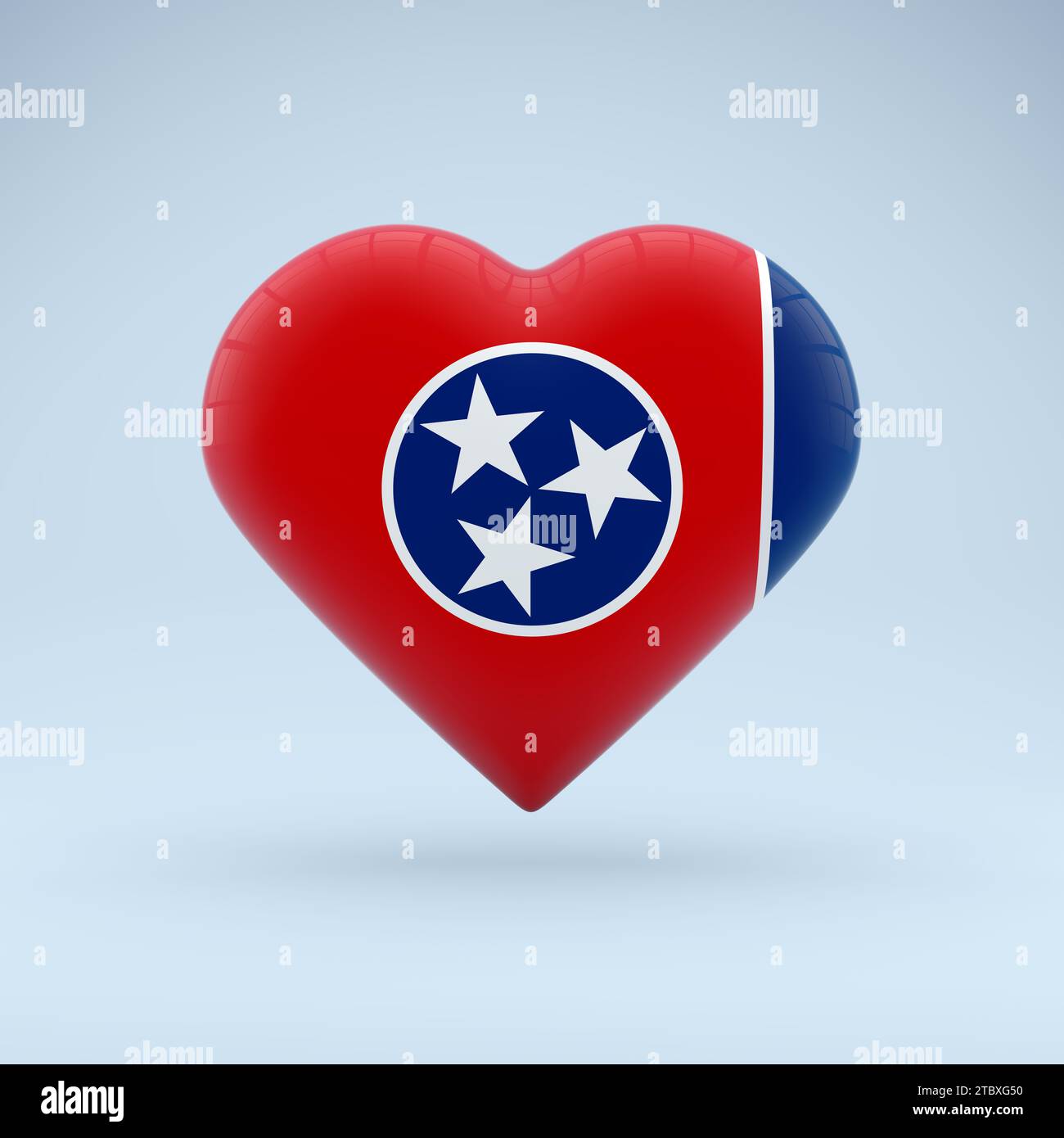 Love Tennessee state symbol. Heart flag icon Stock Photo - Alamy