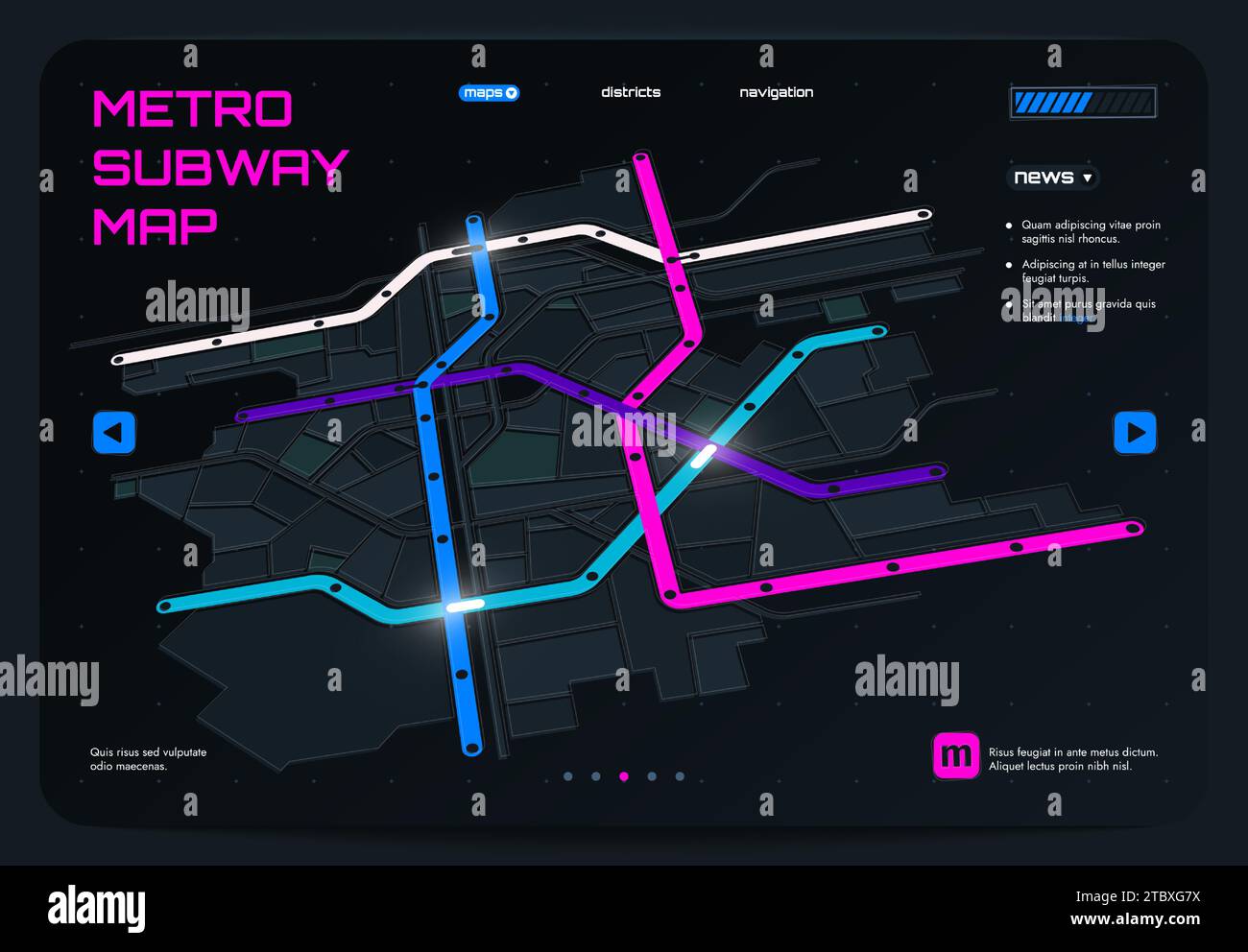 Futuristic smart city map. Underground metro system, metro cartography ...