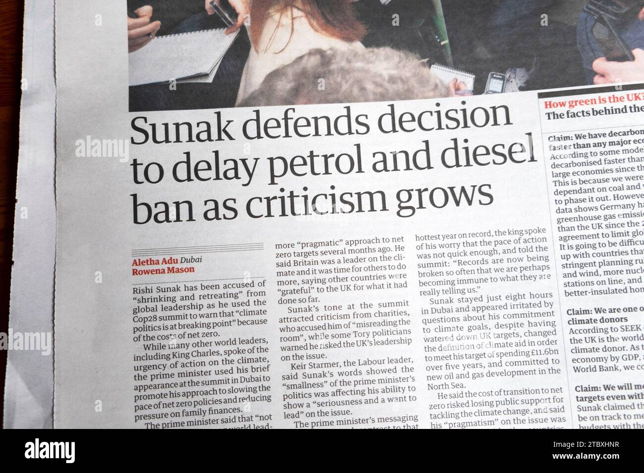 Rishi 'Sunak defends decision to delay petrol and diesel ban as ...