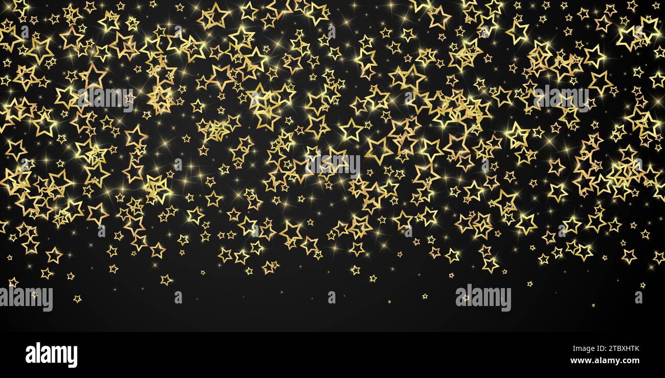 Christmas spirit. Scattered falling stars. Festive christmas confetty ...