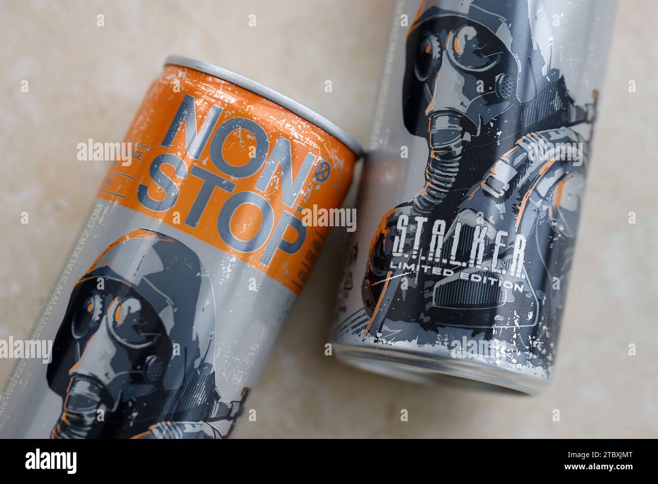 KYIV, UKRAINE - OCTOBER 31, 2023 Non Stop energy drink with limited ...