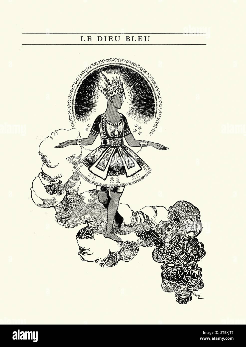 The Blue God, Costume design for Le Dieu bleu is a ballet in one act ...