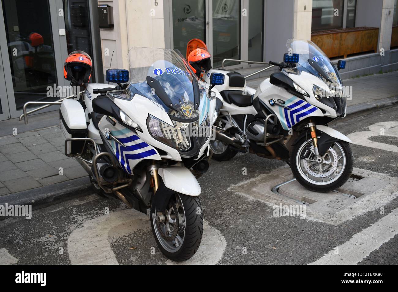Belgian police motorcycles hi-res stock photography and images - Alamy