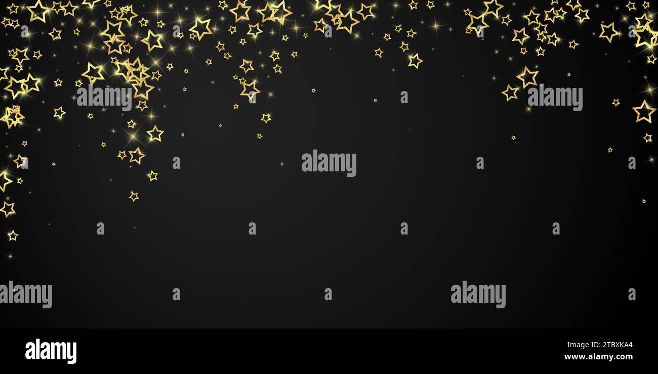 Christmas spirit. Scattered falling stars. Festive christmas confetty ...