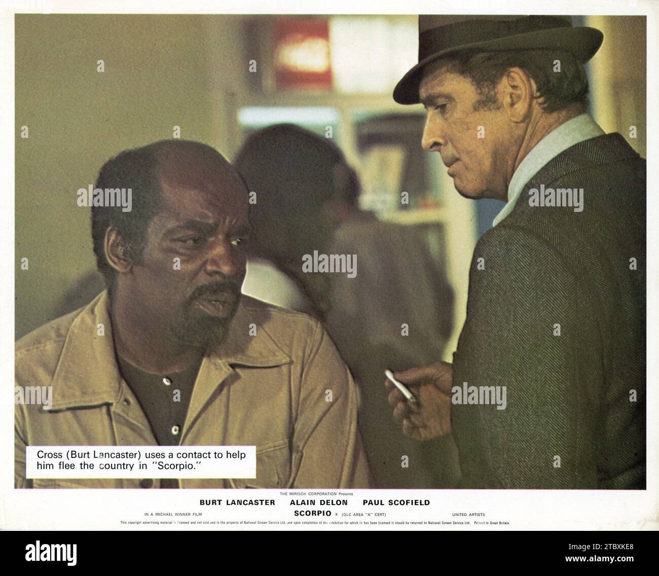 MEL STEWART and BURT LANCASTER in SCORPIO 1973 director MICHAEL WINNER ...