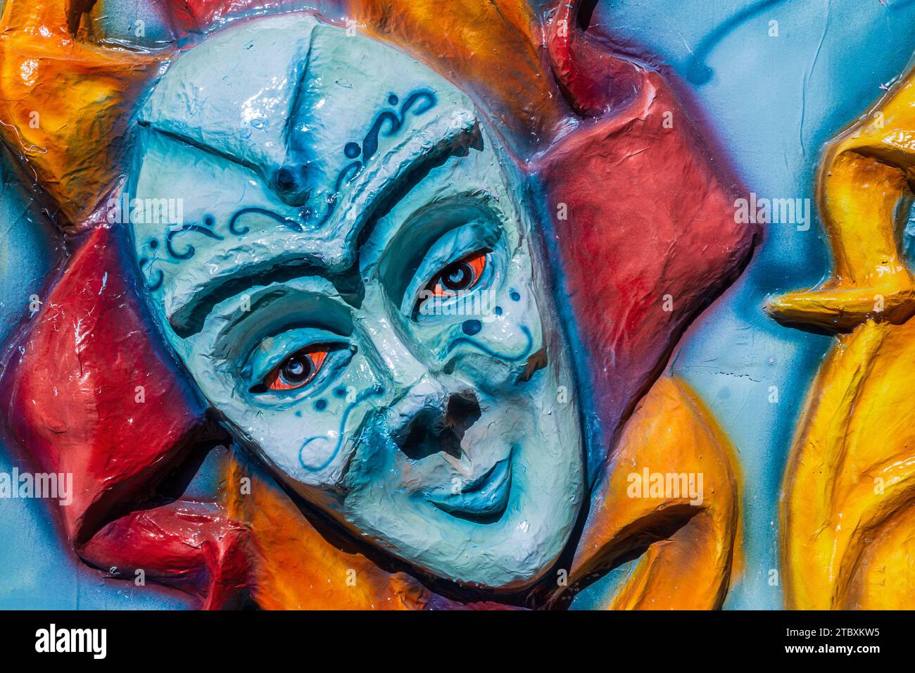 colorful Sicilian carnival mask in painted paper Stock Photo - Alamy