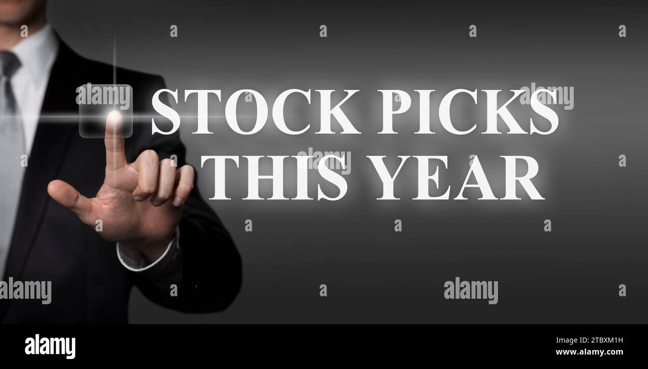 Top Stock Picks of the year 2024 - finger pressing virtual touchscreen ...