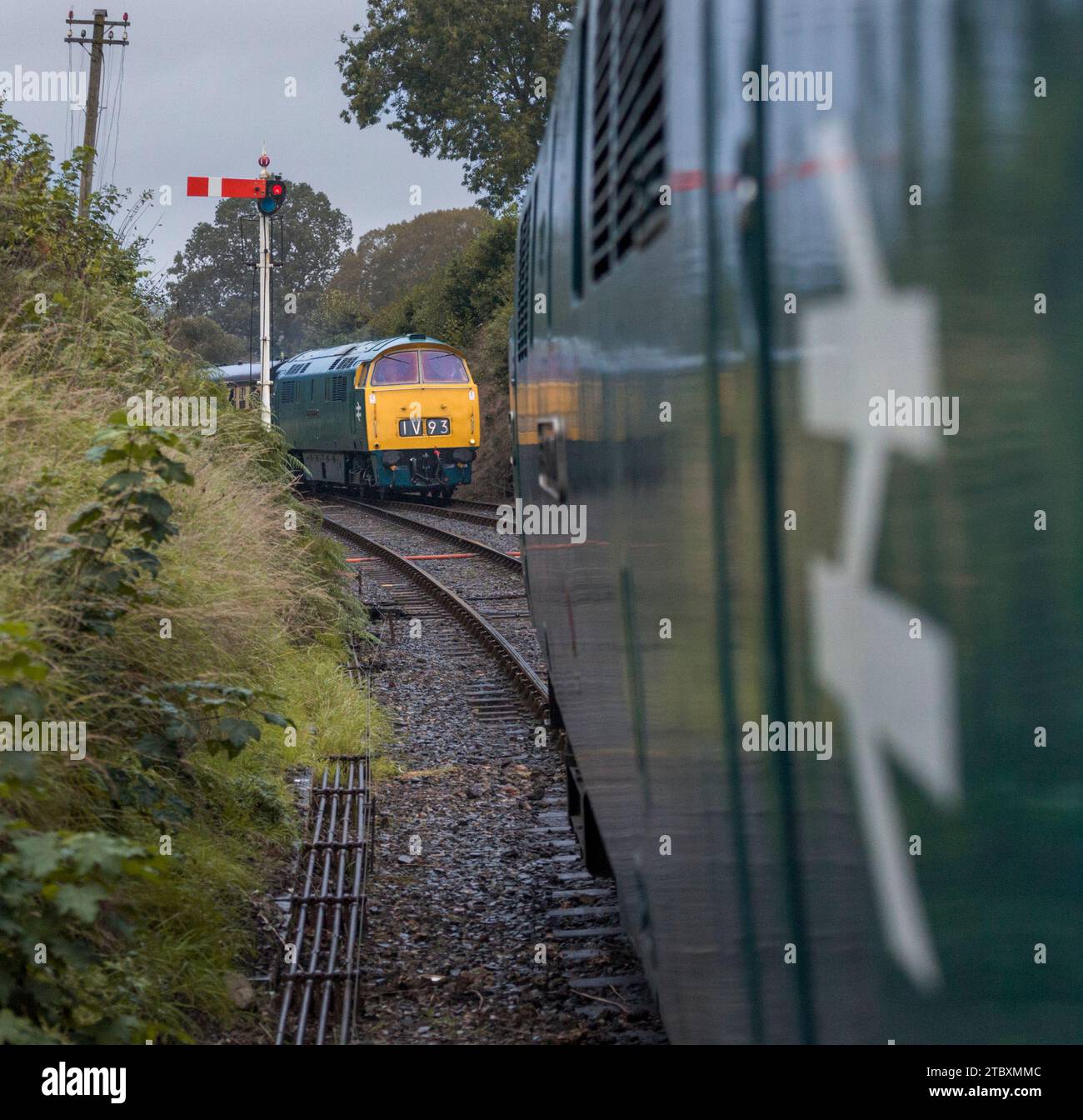 British rail blue western diesel hydraulic locomotives D1015 & D1062 ...