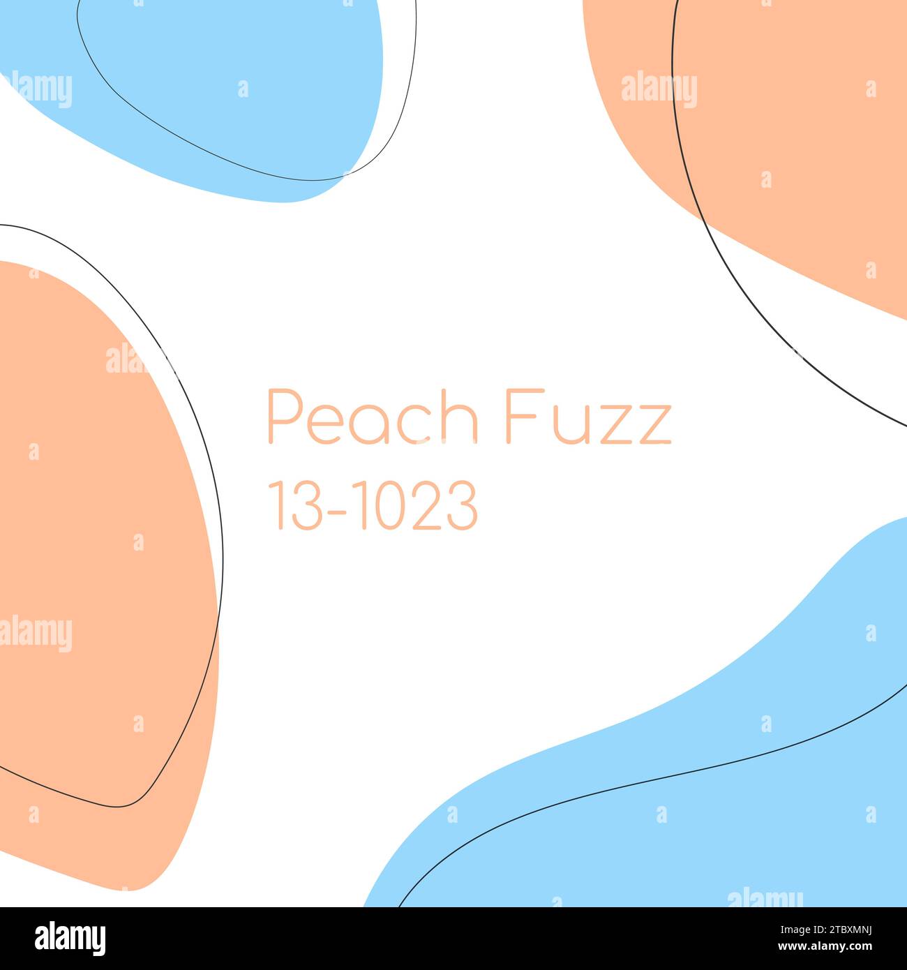 Minimal square banner templates trend color 2024 Peach fuzz 13-1023 and ...