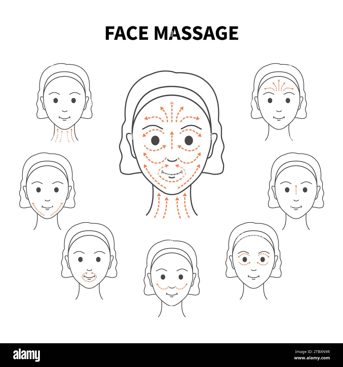 Face massage, conceptual illustration Stock Photo - Alamy Face massage, conceptual illustration Stock Photo - Alamy