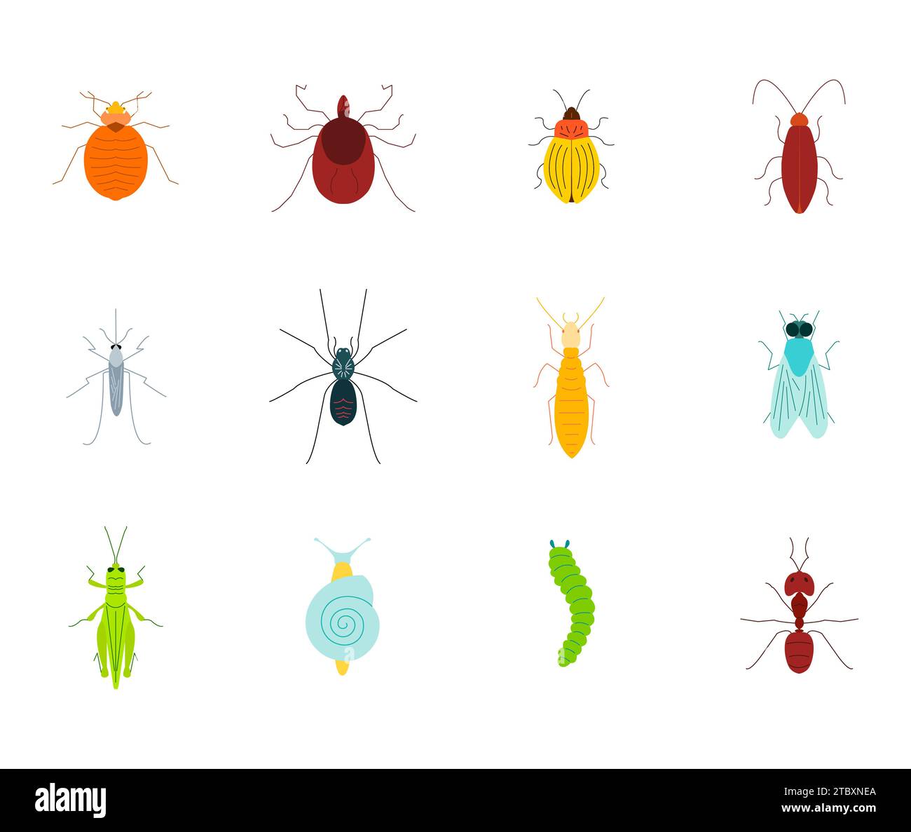 Pests, conceptual illustration Stock Photo - Alamy