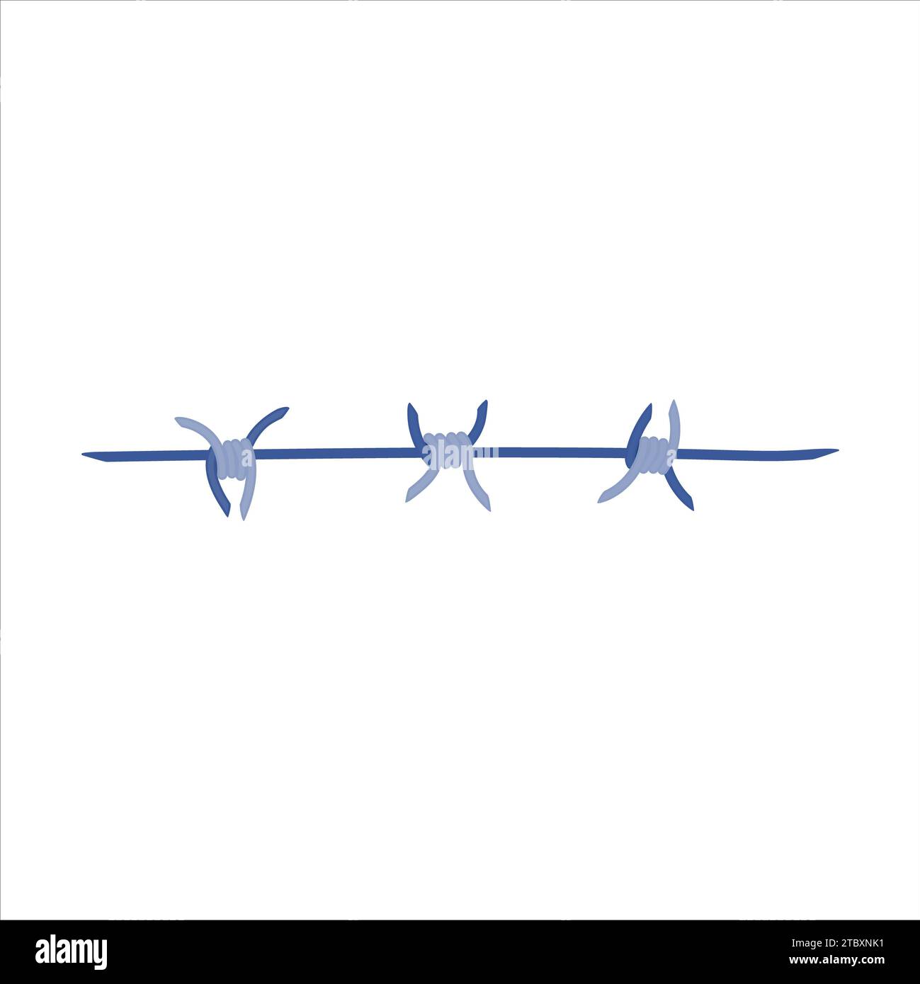 Barbed wire, conceptual illustration Stock Photo - Alamy