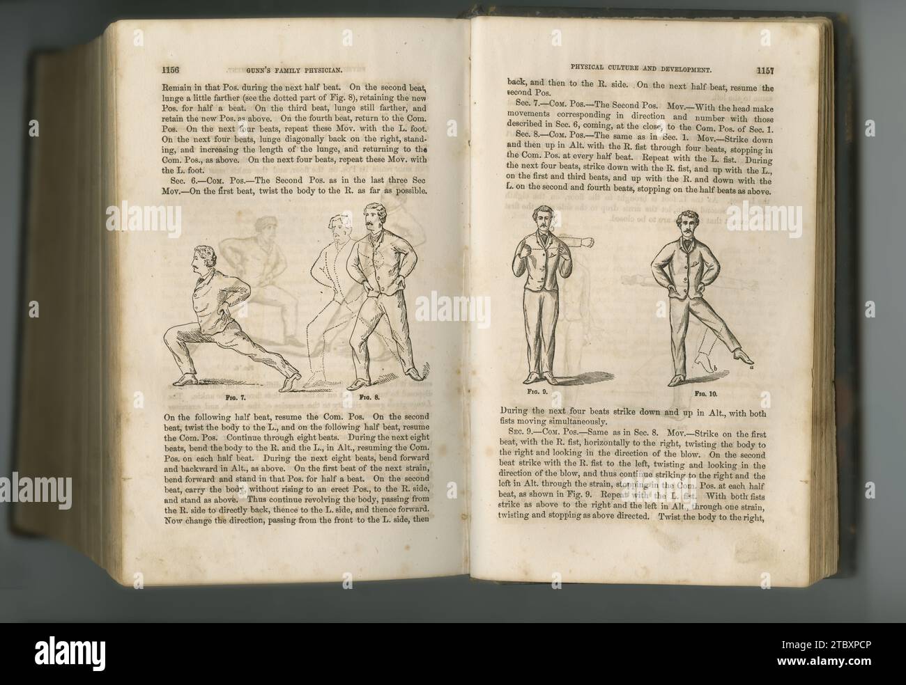 Old book, vintage and history of fitness guide, antique manuscript or ...