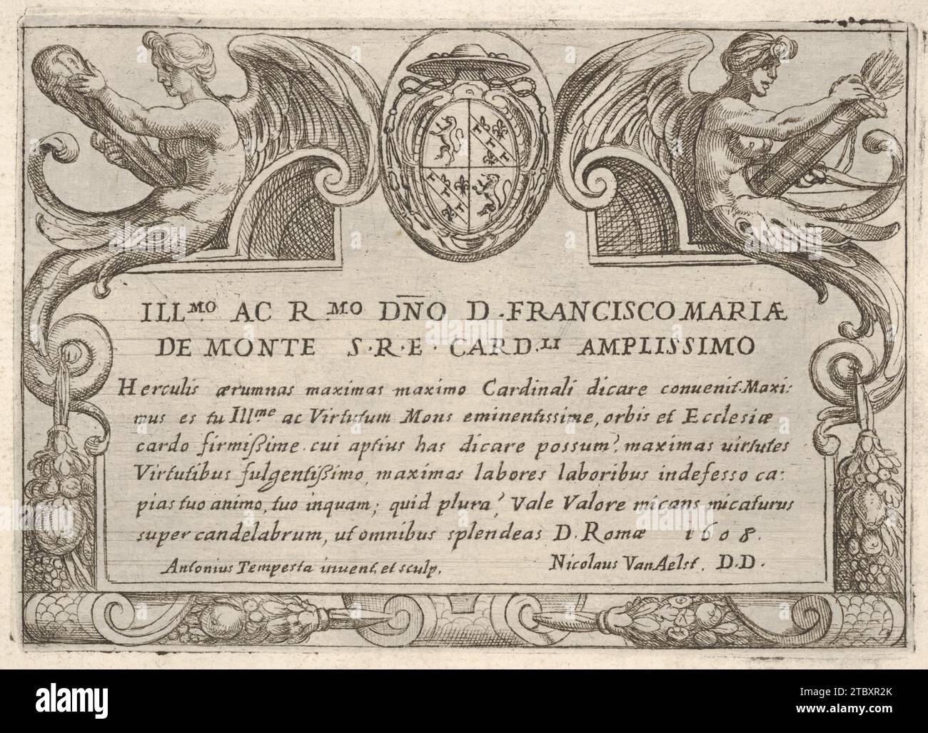 Title plate for the series 'The Labors of Hercules' with the arms of ...