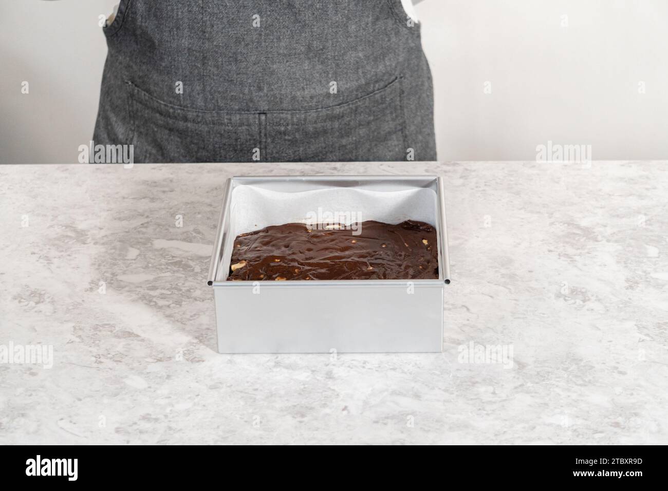 Chocolate macadamia fudge Stock Photo - Alamy