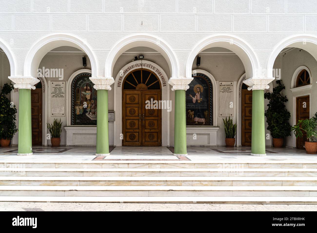 Entrance greek orthodox church hi-res stock photography and images - Alamy