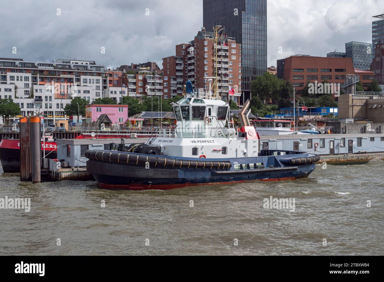 The VB Perfect tug boat viewed from the 62 HADAG ferry in Hamburg, Germany Stock Photo - Alamy
