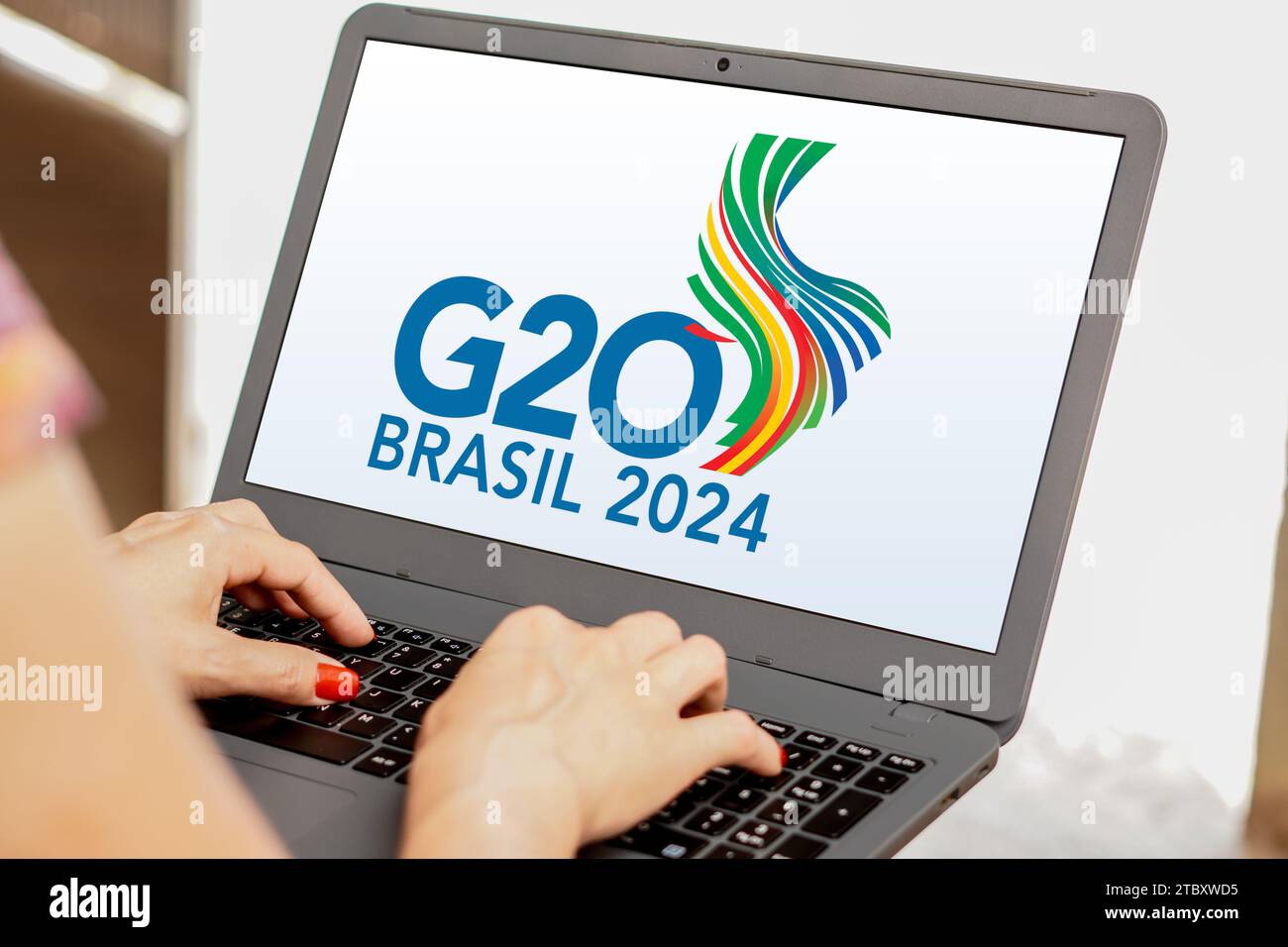 Brazil. 09th Dec, 2023. In this photo illustration, the G20 Brazil ...