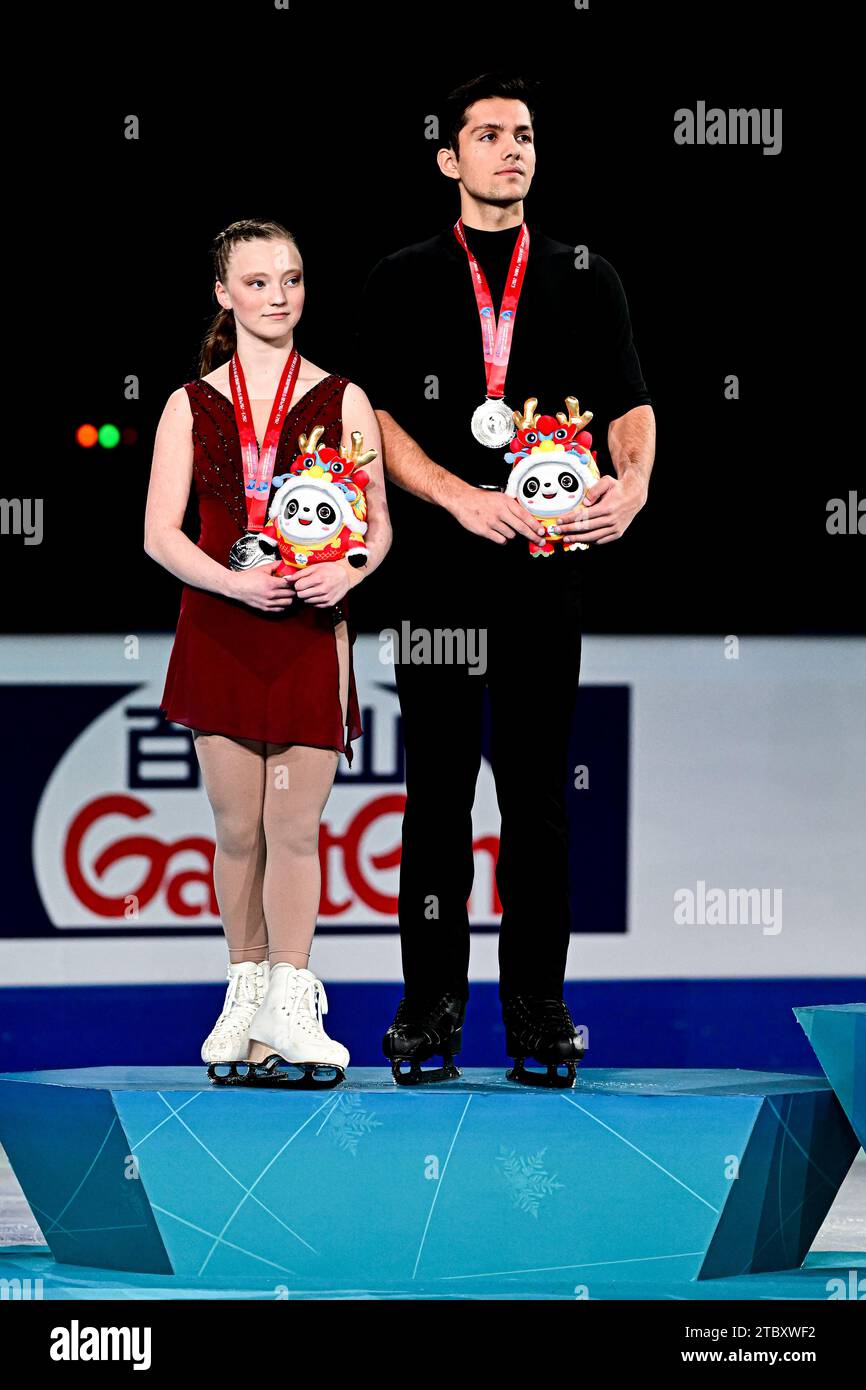Beijing, China. 9th Dec 2023. Junior Pairs Awards, Ava KEMP & Yohnatan ...