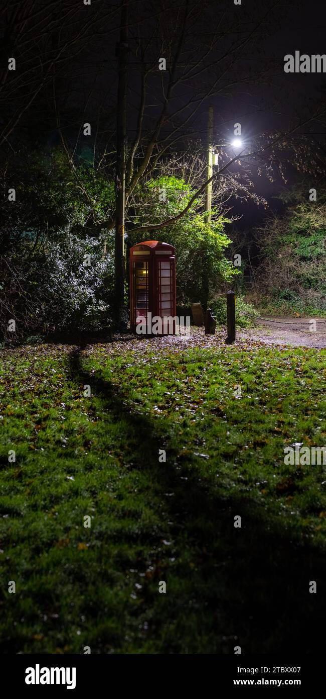 Red phone box lamp in hi-res stock photography and images - Alamy