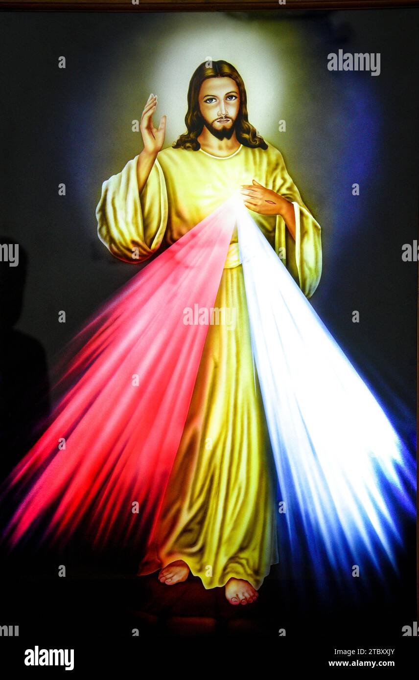 Mother Mary St George and Jesus save our world Stock Photo - Alamy